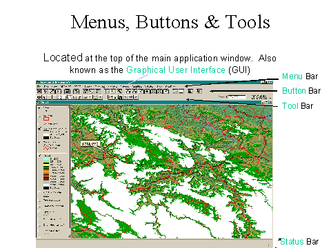 Menus, Buttons & Tools