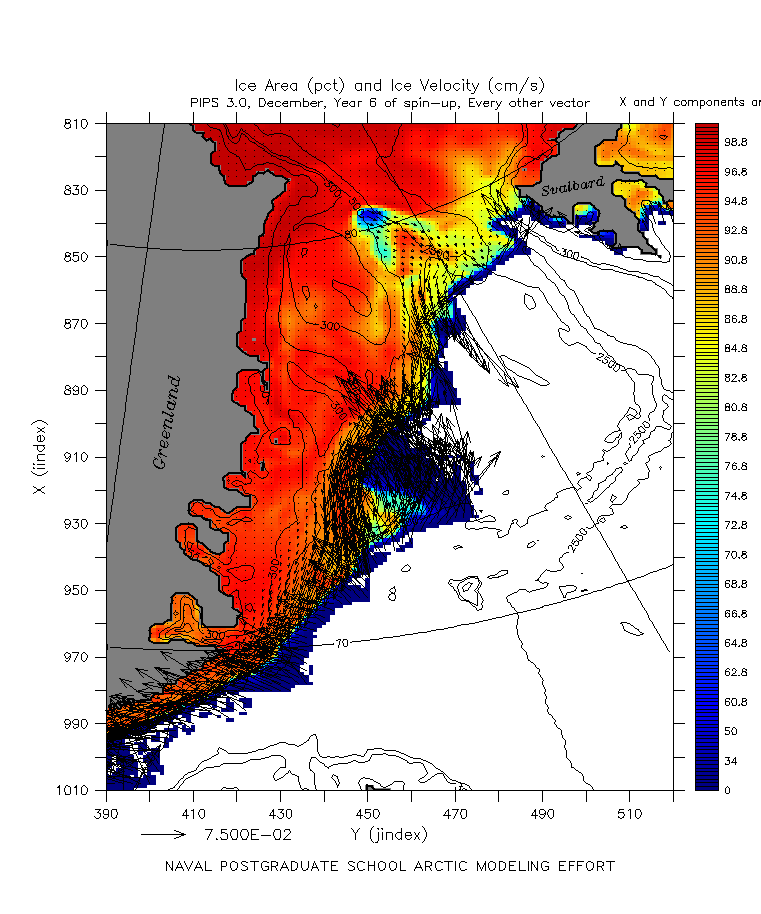 East Greenland Current December Ice Concentration