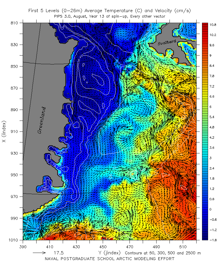East Greenland Current SST and Surface Velocity